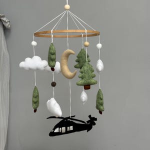 Military Helicopter Baby Mobile, Jet Baby Mobile, Boy Nursery Mobile ...