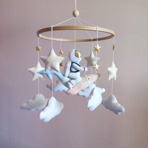 Outer Space Baby Mobile, Space Man Crib Mobile, Hanging Mobile, Baby ...