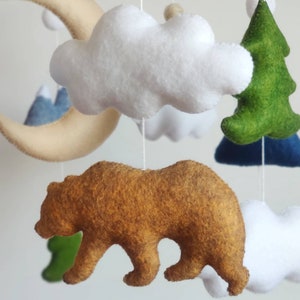 Woodland Nursery Mobile Moose Mobile Wolf and Bear Mobile Forest ...