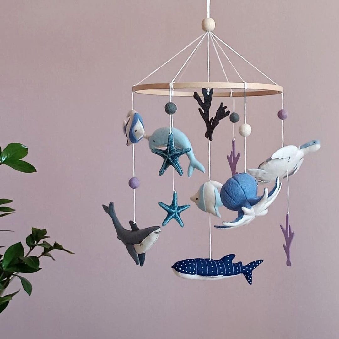 Under the Sea Baby Mobile for Crib, Sea Creature Nursery Decor, Ocean ...