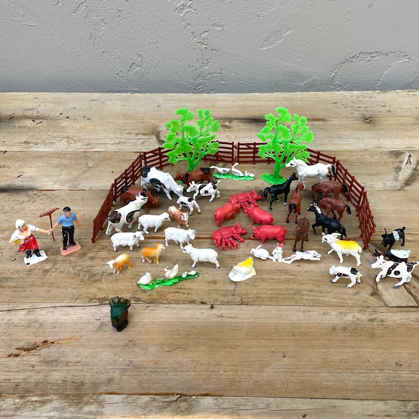 Farm Animal Set - Etsy