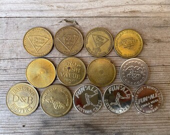 Lot of 110 Different Vintage Arcade and Nostalgic Game Tokens From 80s ...