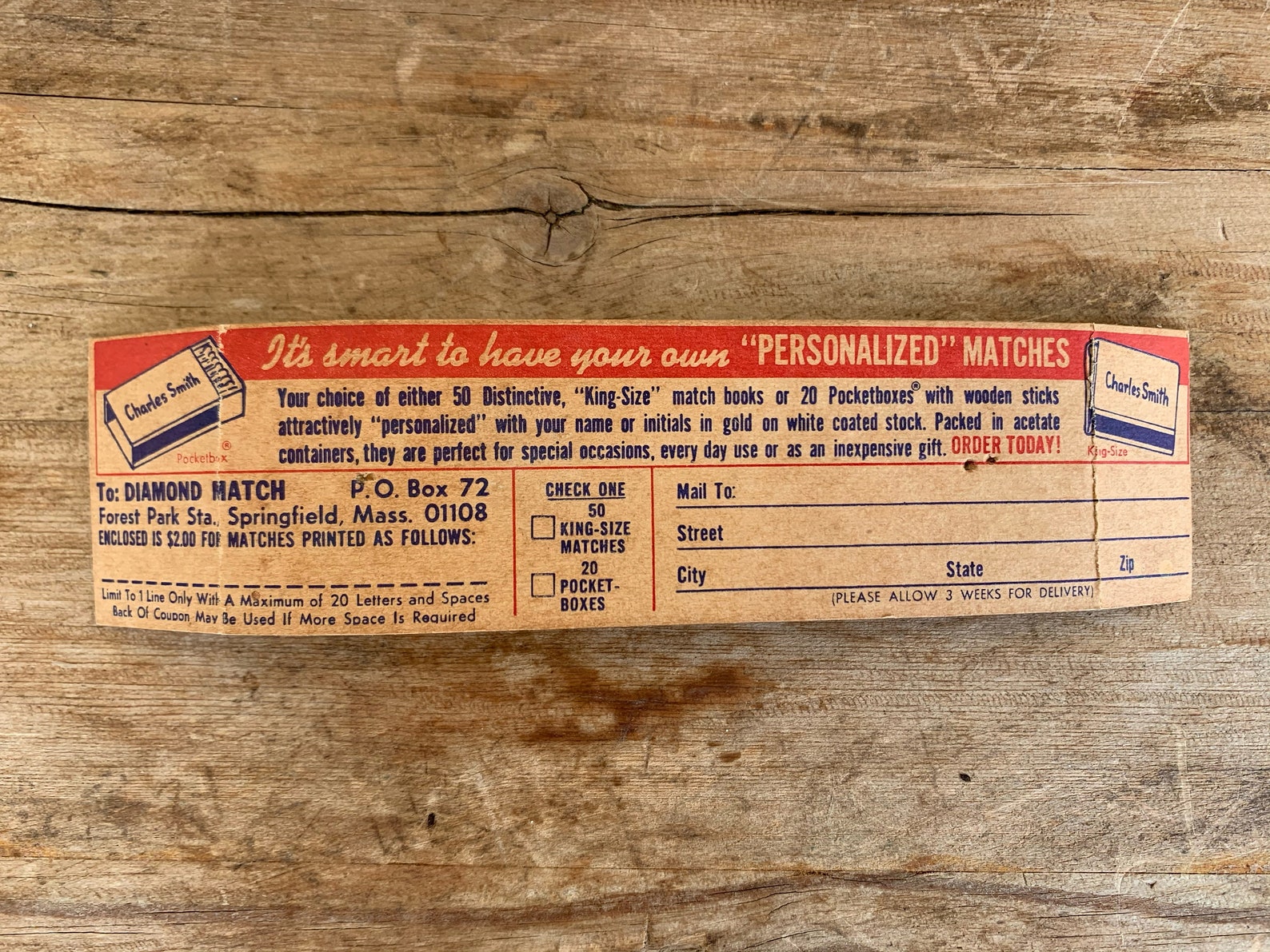 Vintage Diamond Kitchen Matches - Etsy