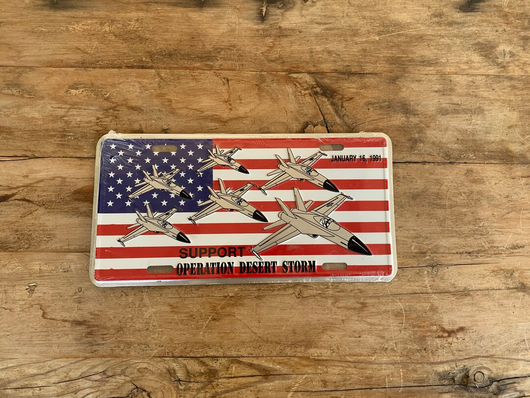 Vintage 1991 Operation Desert Storm License Plate - Etsy