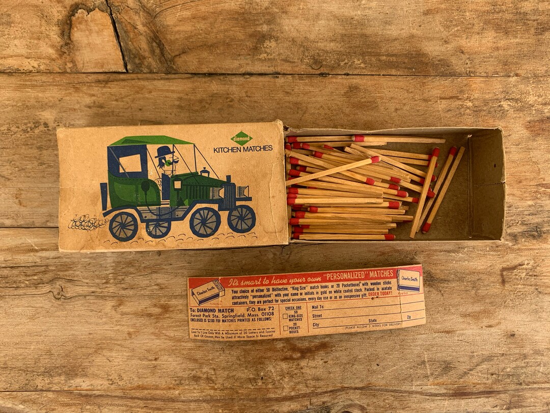 Vintage Diamond Kitchen Matches - Etsy