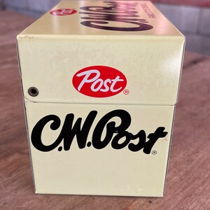 Vintage C.W. Post Tin Recipe Box With Vintage Recipes on the Inside - Etsy