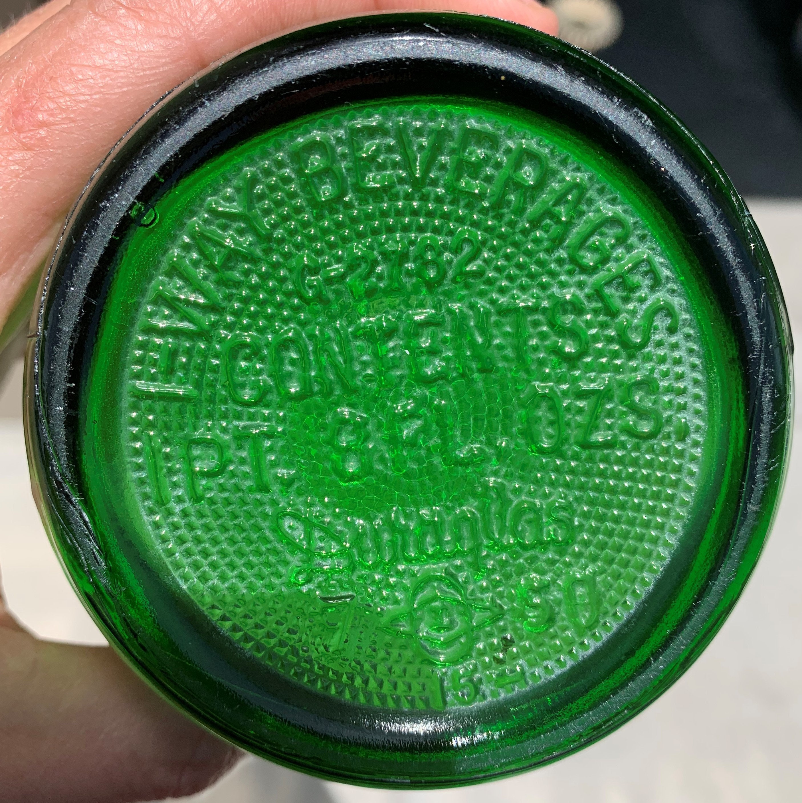 Vintage Green Glass Duraglas Bottle Etsy