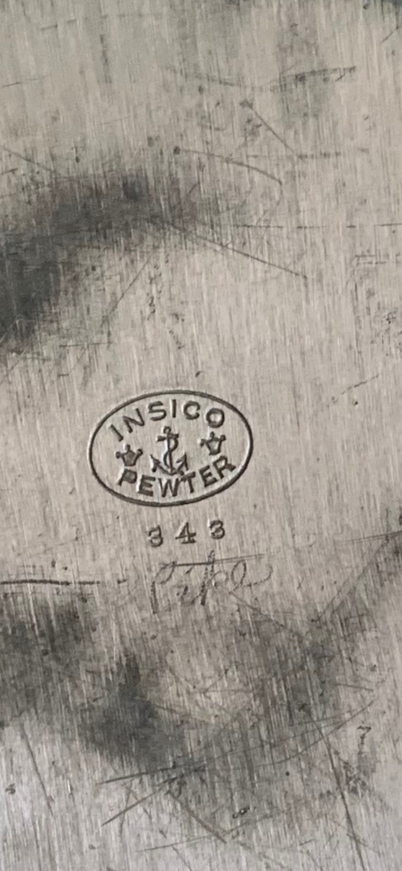 Insico Pewter Antique Plate 343 - Etsy