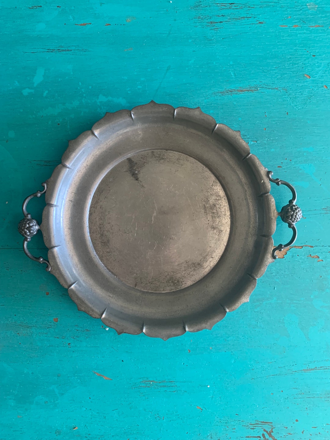 Insico Pewter Antique Plate 343 - Etsy