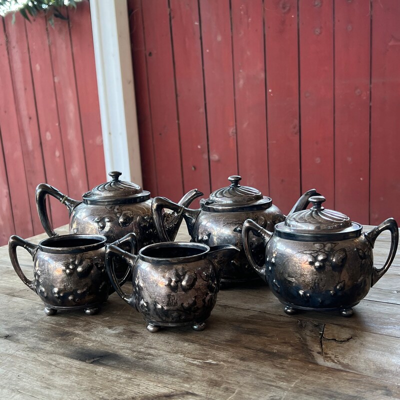 Silver Plate Tea Set - Etsy
