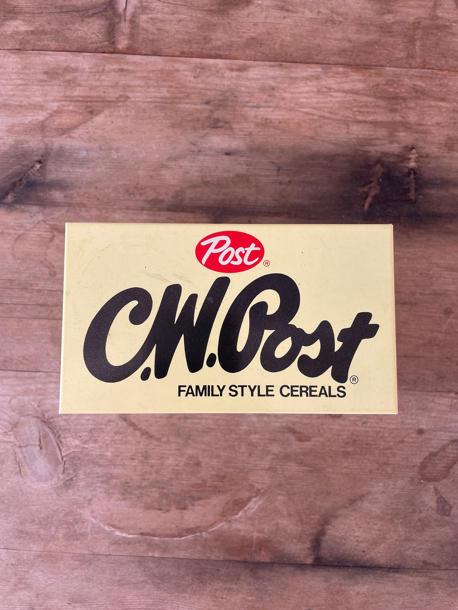 Vintage C.W. Post Tin Recipe Box With Vintage Recipes on the Inside - Etsy