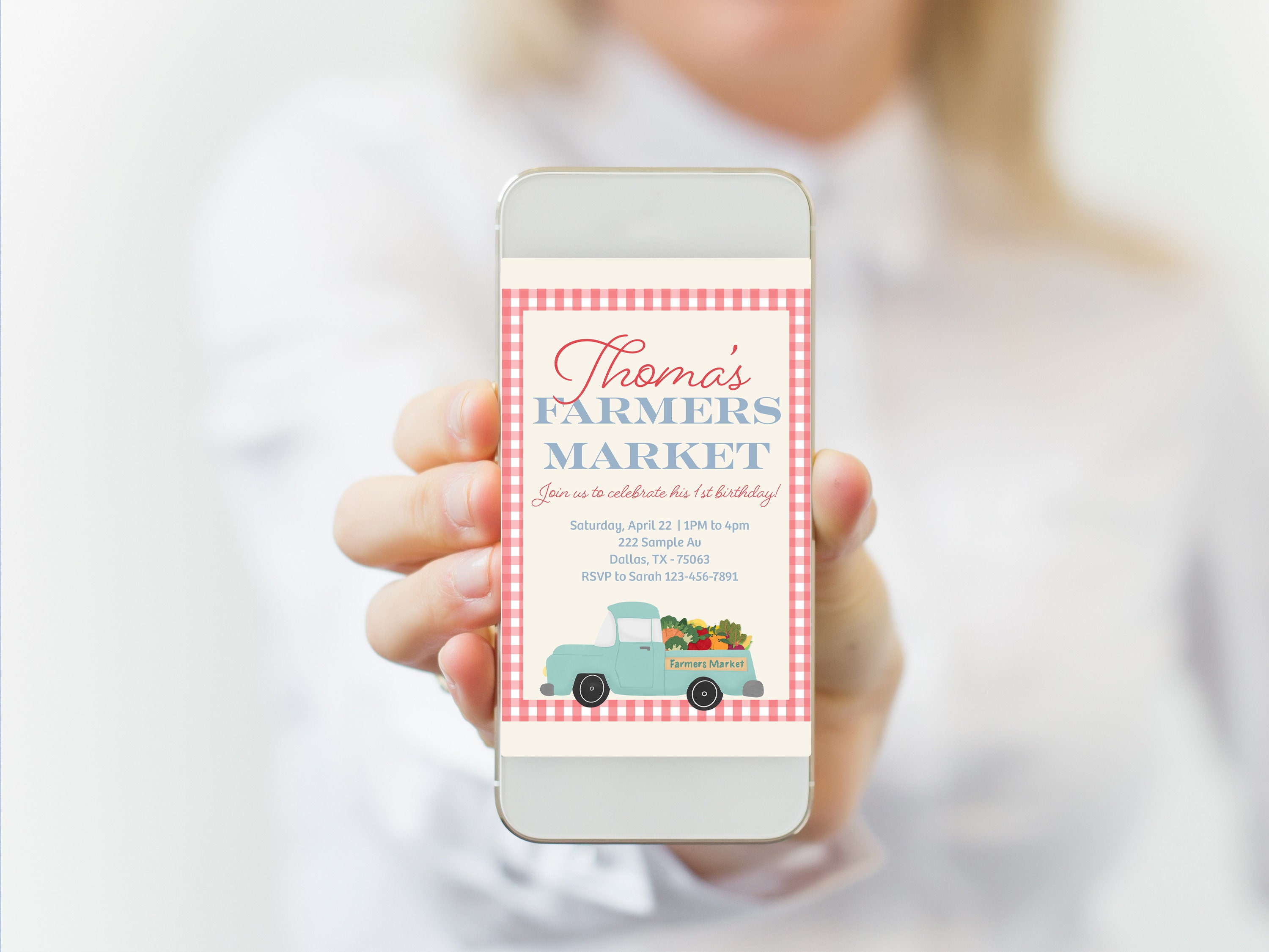 Farmers Market Birthday Invitation Farmers Market Invite - Etsy