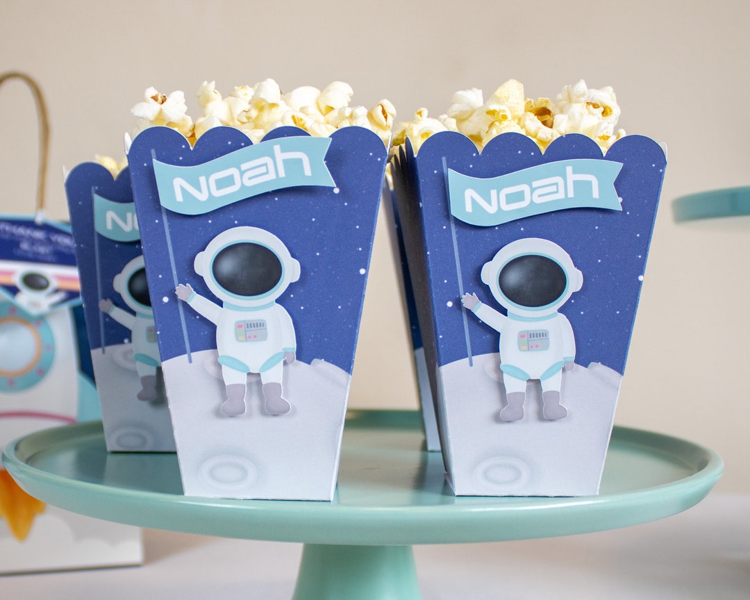 Space Popcorn Box - Astronaut Popcorn Box - Space Birthday Party ...