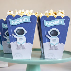 Space Popcorn Box Astronaut Popcorn Box Space Birthday Party Astronaut ...