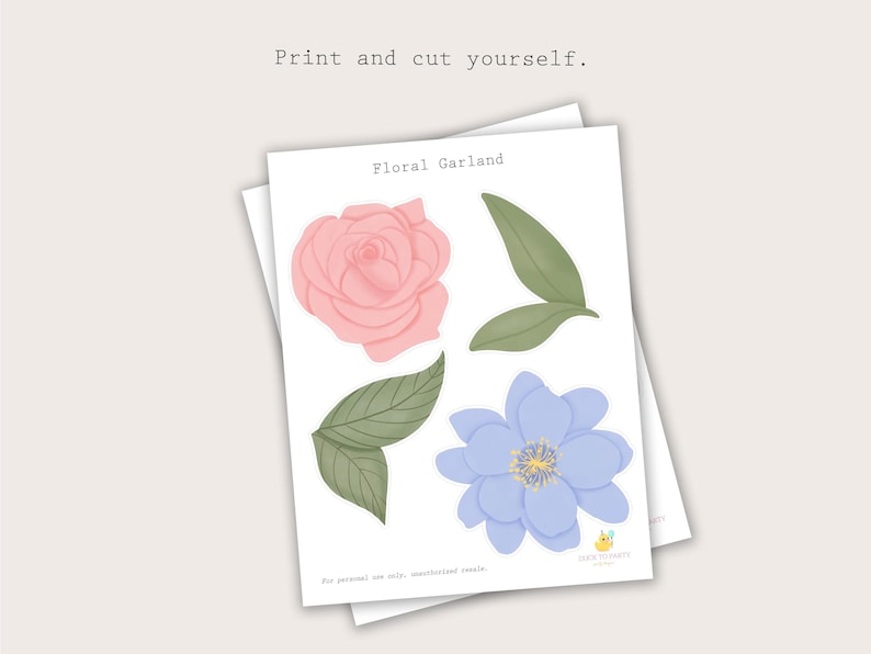 Floral Paper Garland: Spring Party Banner (printable) - Etsy