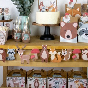 Woodland Animals Garland: 16-figure Birthday Party Decoration - Etsy