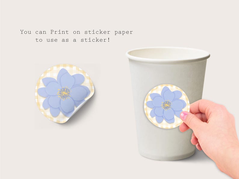 Printable Flower Cupcake Topper - Etsy
