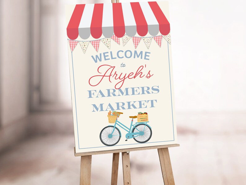 Farmer Market Welcome Sign Farmers Market Birthday Sign - Etsy