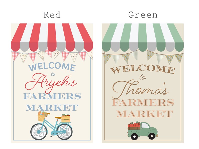 Farmer Market Welcome Sign Farmers Market Birthday Sign - Etsy