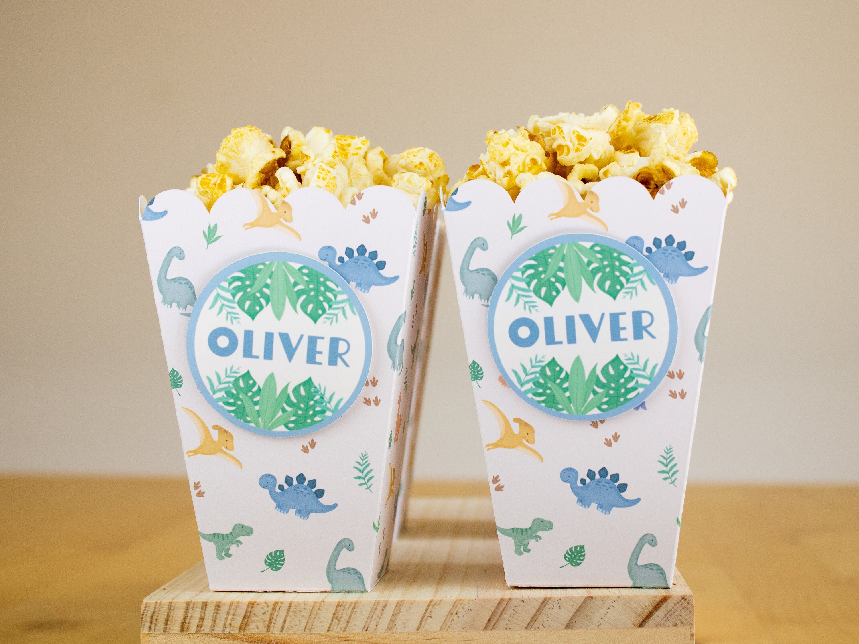 Dinosaur Popcorn Box Dino Treat Box Dinosaur Birthday Party Dino ...