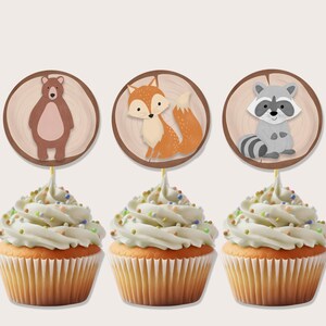 Woodland Cupcake Topper - Printable & Instant Download - Etsy