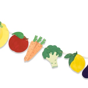 Farmers Market Garland: Fruits & Vegetables Party Banner - Etsy