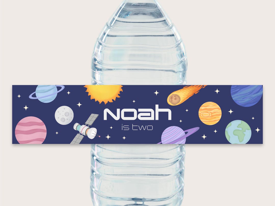Space Bottle Labels - Printable & Customizable - Etsy