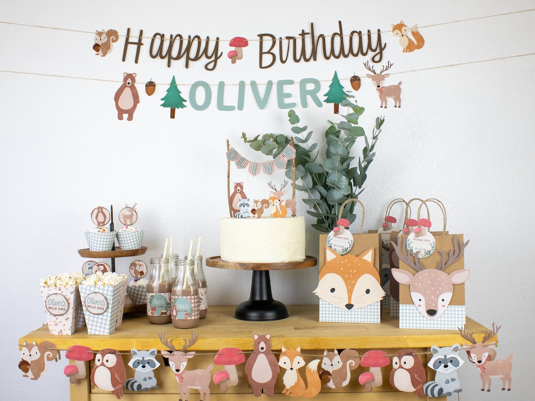 Woodland Birthday Decoration Kit - Woodland Birthday Party - Woodland ...