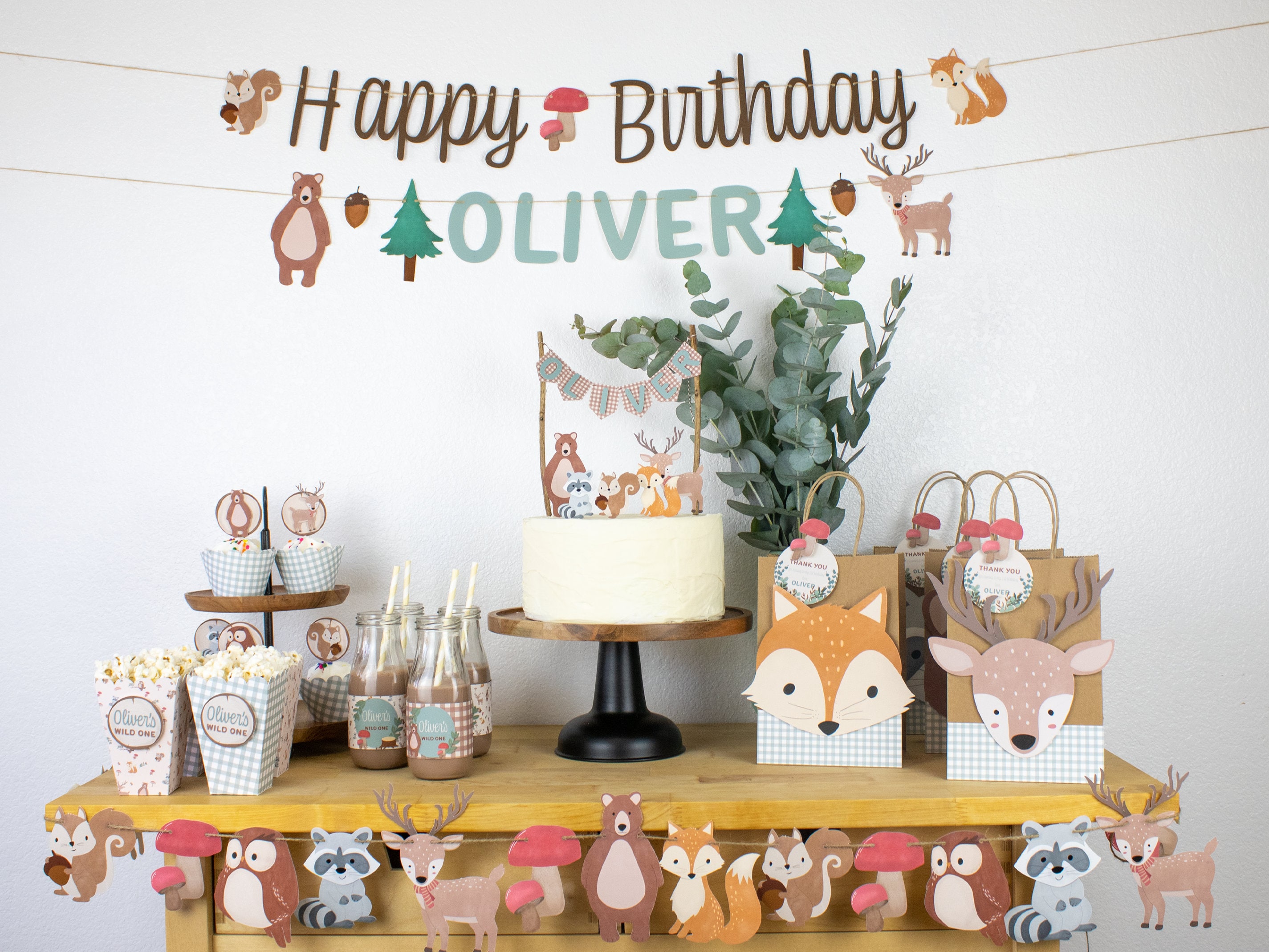 Woodland Birthday Decoration Kit Woodland Birthday Party - Etsy