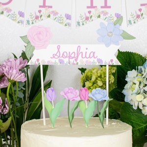 Flowers Cake Topper - Flowers Cake Topper - Flowers Cake Decor ...