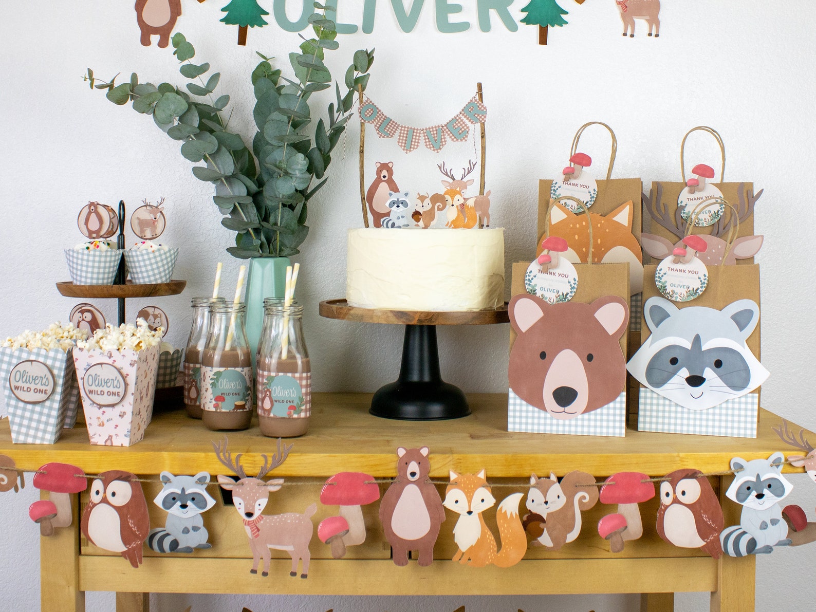 Woodland Birthday Decoration Kit Woodland Birthday Party - Etsy