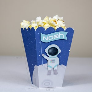 Space Popcorn Box - Astronaut Popcorn Box - Space Birthday Party ...