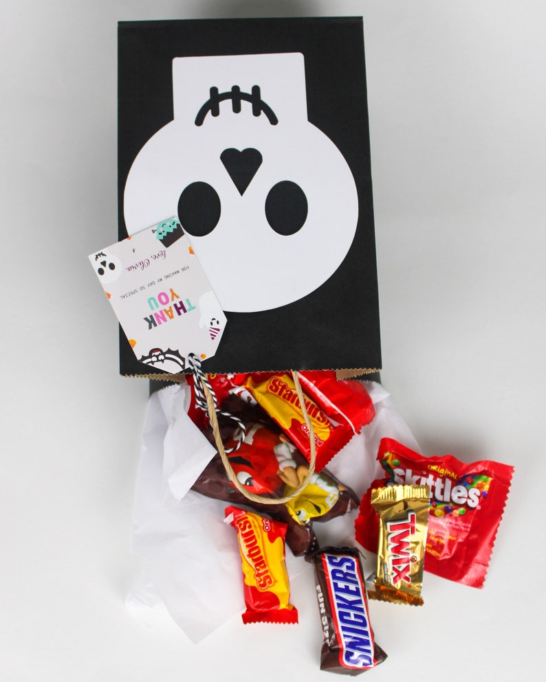 Halloween Party Favor Bags: Ghost & Skull Treat Bags - Etsy
