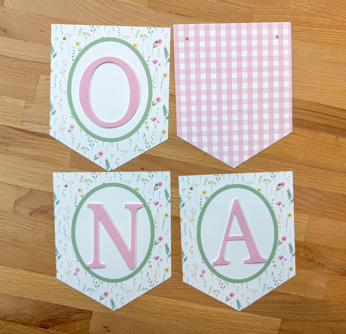 Custom Floral Birthday Banner – Handmade Paper Garland With Name or Age ...