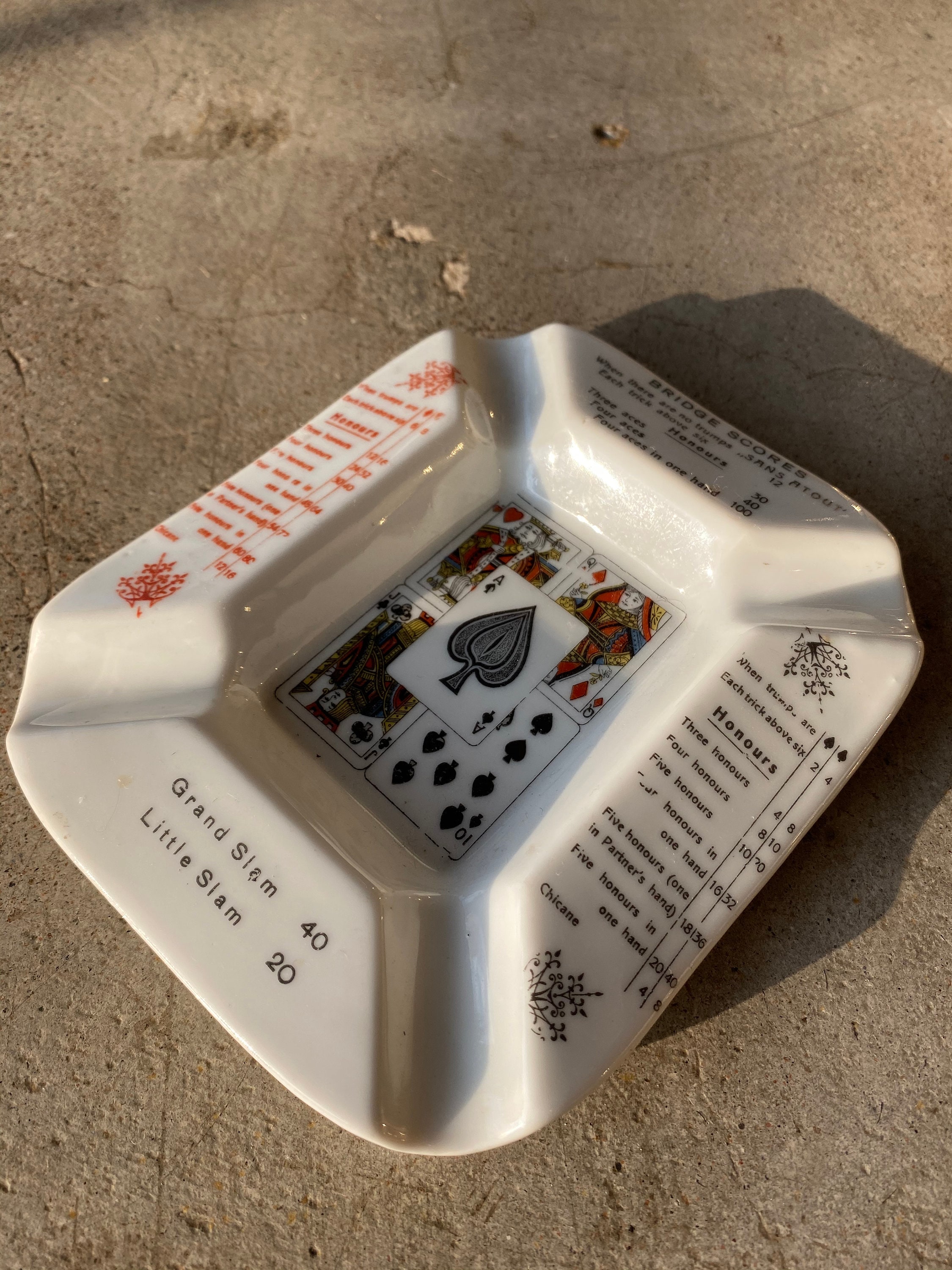 Vintage Deck of Playing Cards Ashtray - Etsy