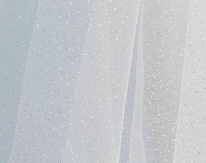 Beautiful Soft Glitter Tulle in White Sparkling Tulle for | Etsy
