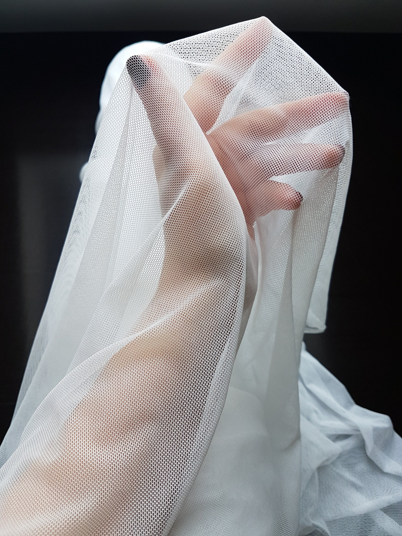 Elastischer Mesh Stoff in Hautfarbe oder Weiß 4-Wege-Stretch - Etsy