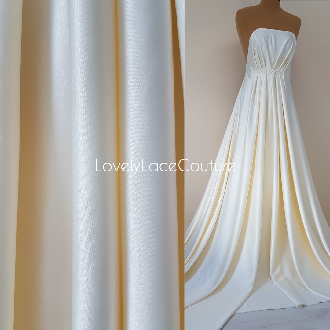 Italienischer Stretch-Satin Stoff in schöner türkis oder champagner ...