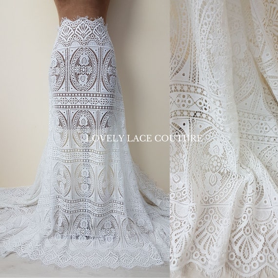Lovely Romantic Boho Lace Fabric Soft Guipure Lace in - Etsy