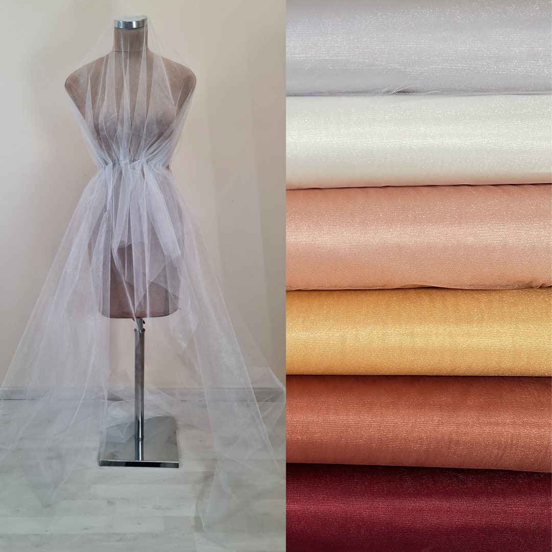 Shiny Italian Tulle Fabric, 3M Wide, Wedding Dresses, Skirts, Blouses ...