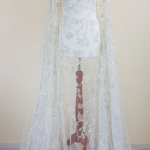 Gorgeous Sparkling Flower Lace With Beads and Transparent Sequins ...