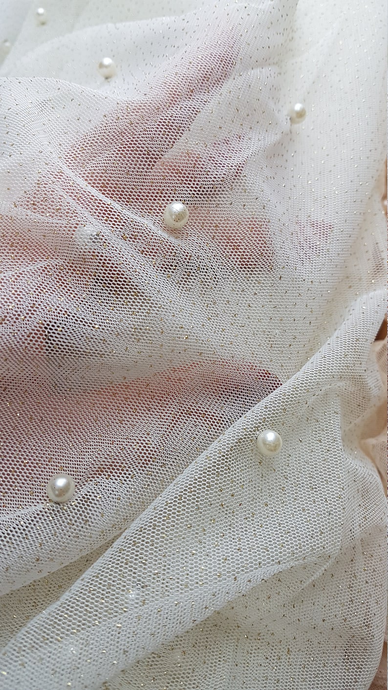 Glitter Pearl-tulle Fabric for Bridal Veils and Wedding - Etsy