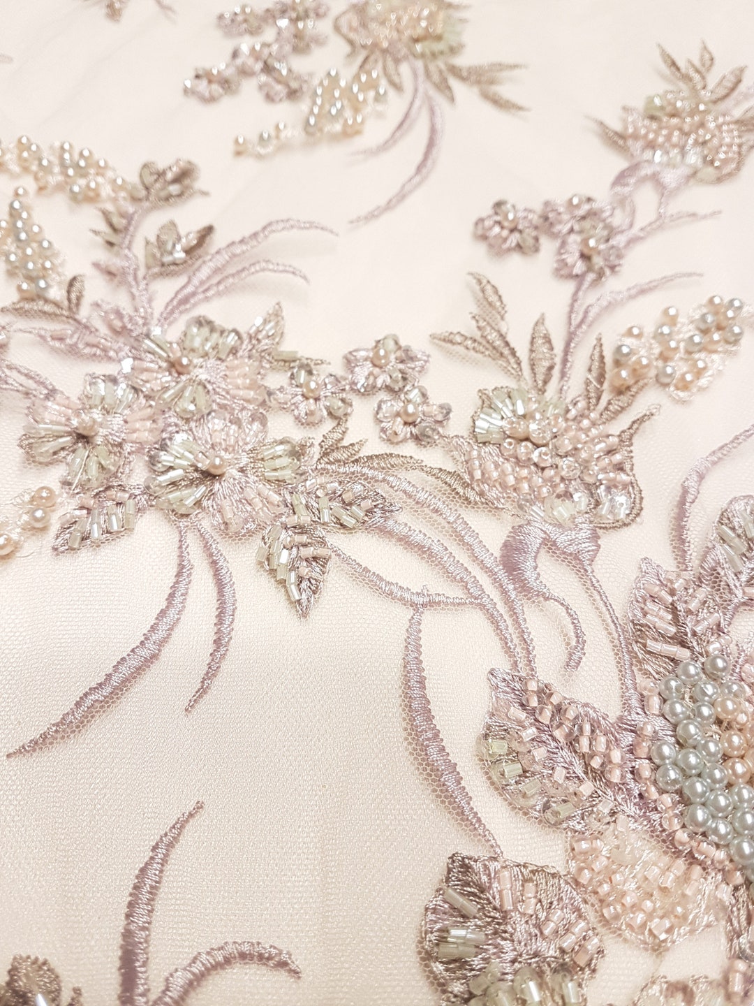 3D Highend Handbeaded Floral Lace, Couture Lace, Evening Lace ...