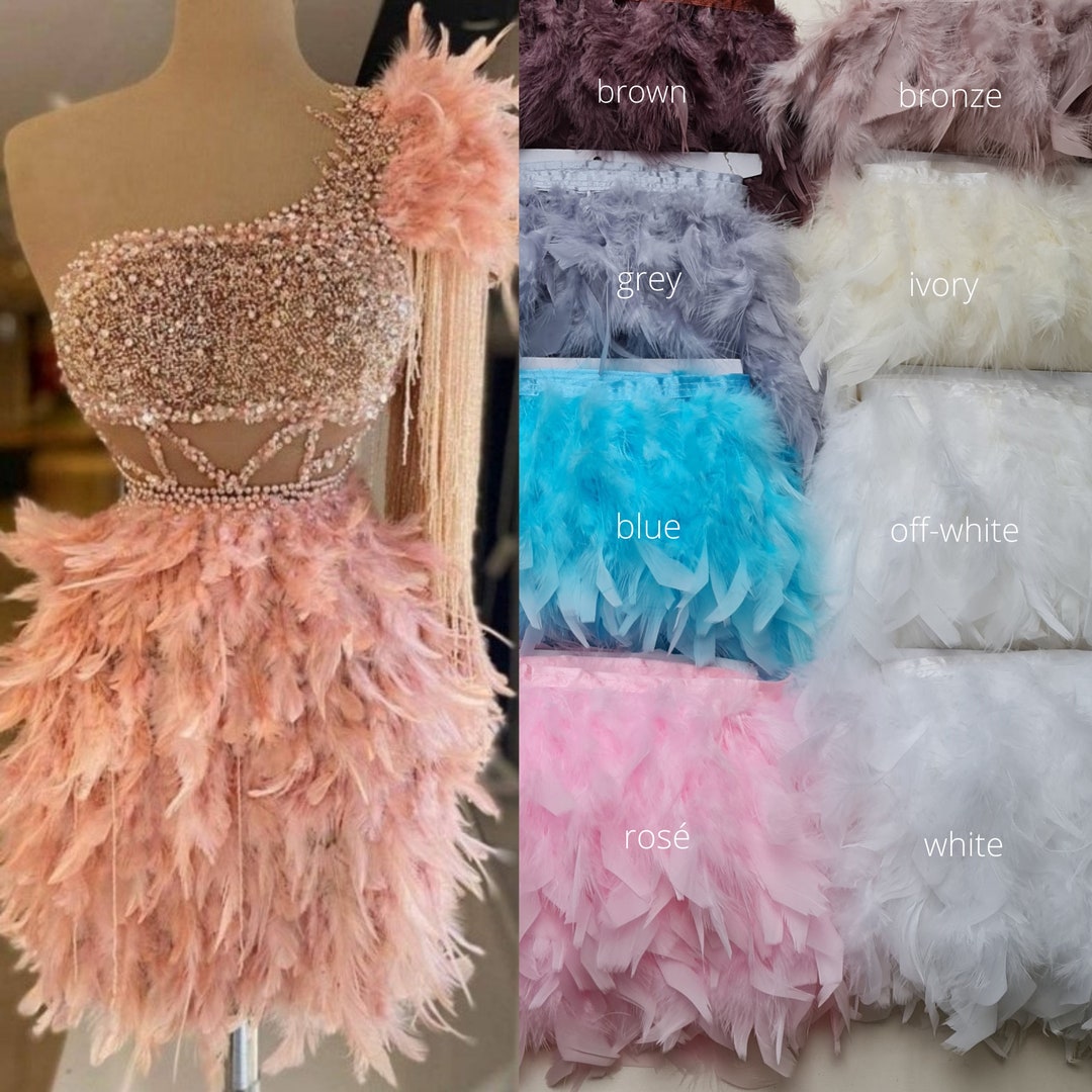 Weiche Und Fluffige Federn, Federbordüre, Federborte, Federband in ...