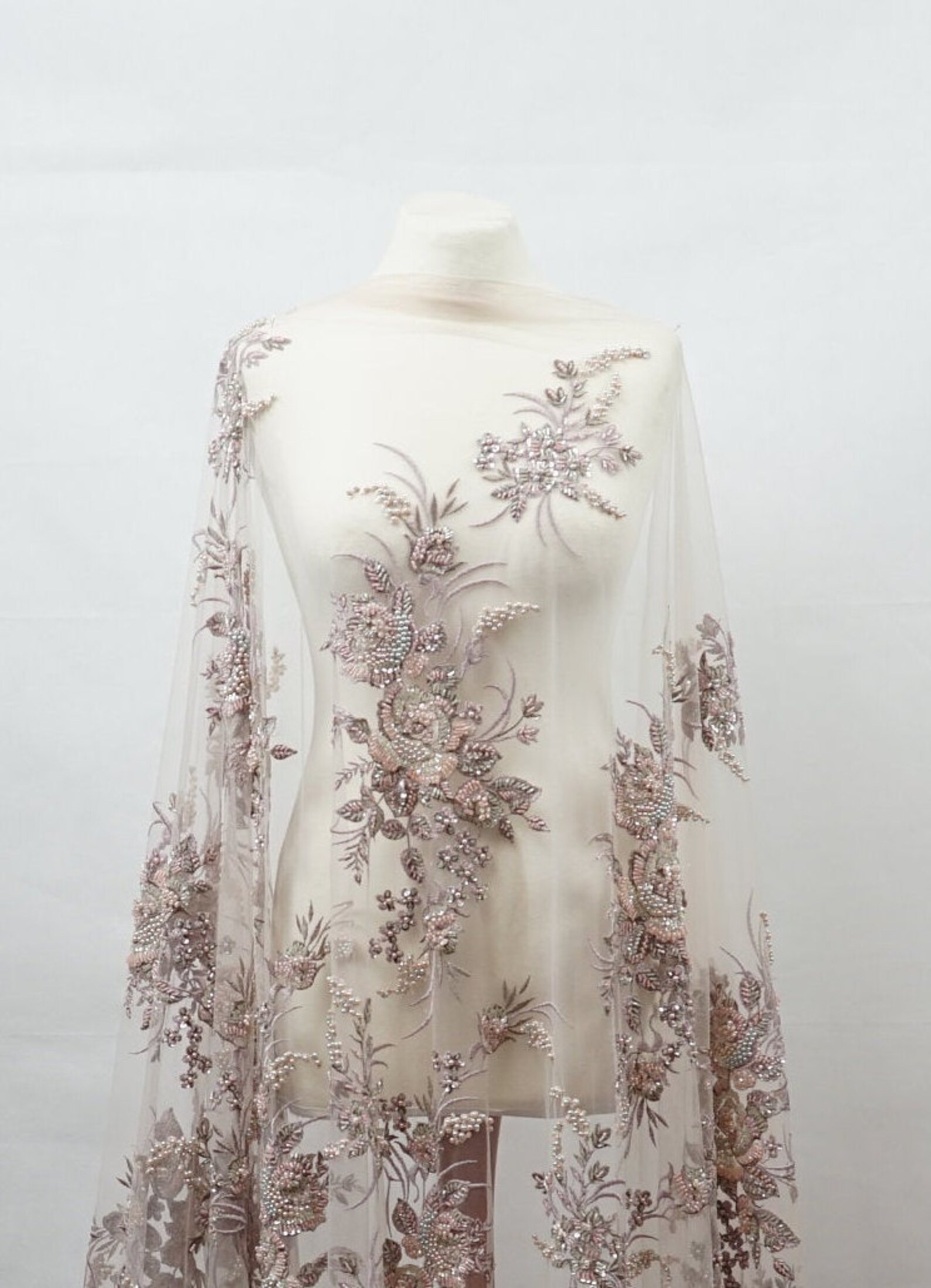 3D Highend Handbeaded Floral Lace Couture Lace Evening Lace | Etsy