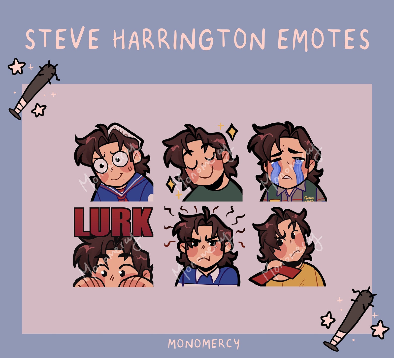 Steve Emote Pack | Twitch & Discord Emotes - Etsy