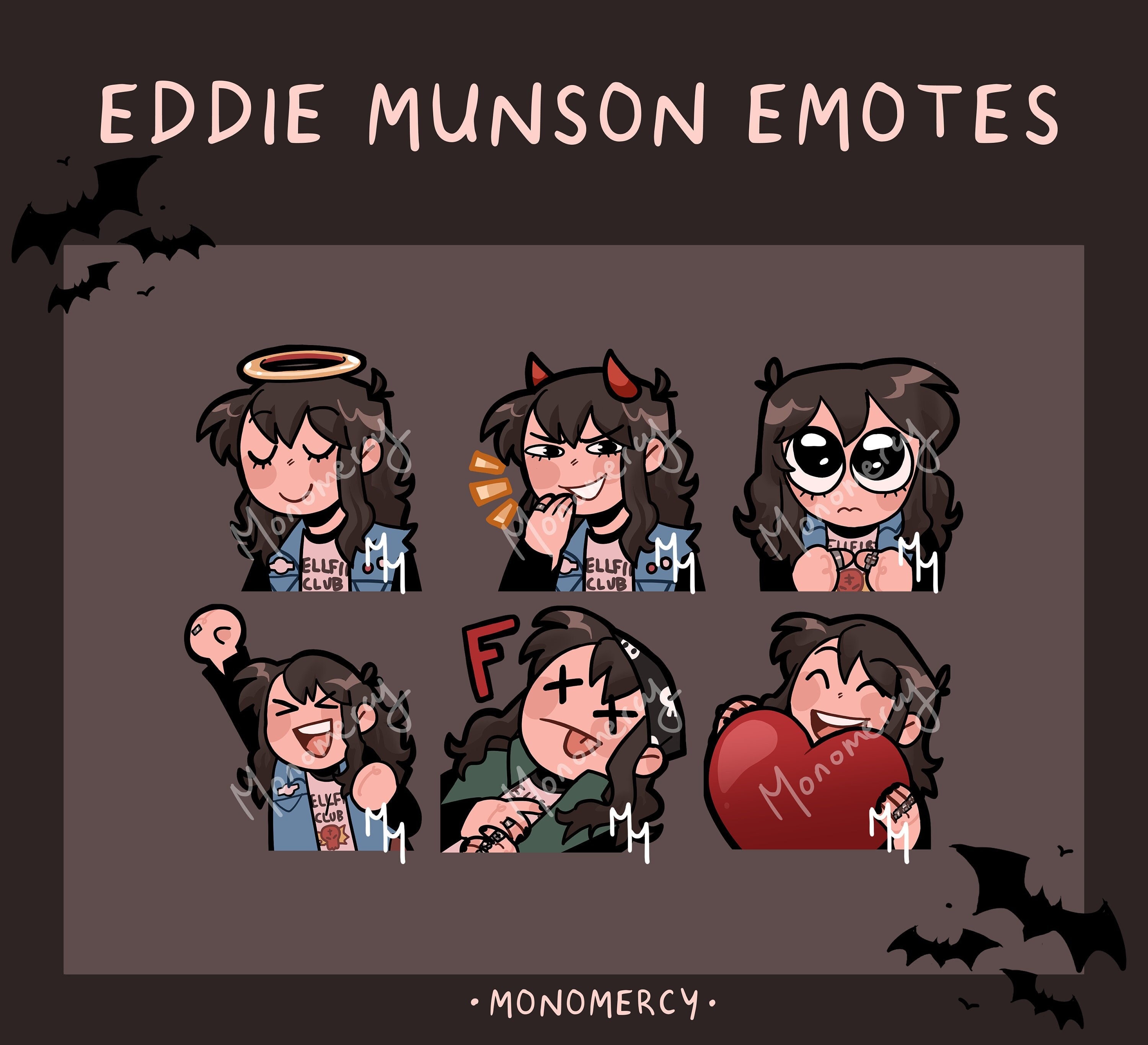 Eddie Emote Pack | Twitch & Discord Emotes - Etsy