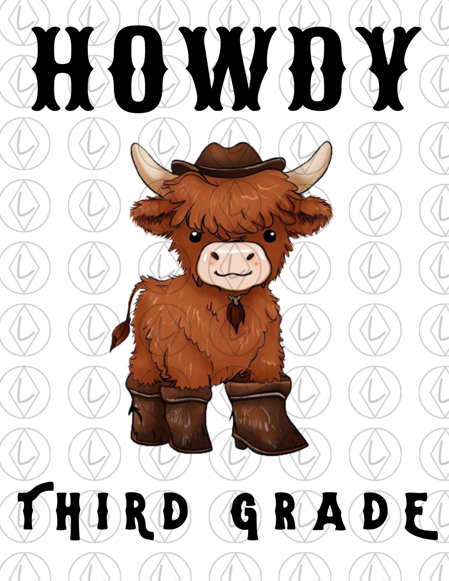 Howdy Third Grade Western Bull Classroom Decor (digital Download) - Etsy