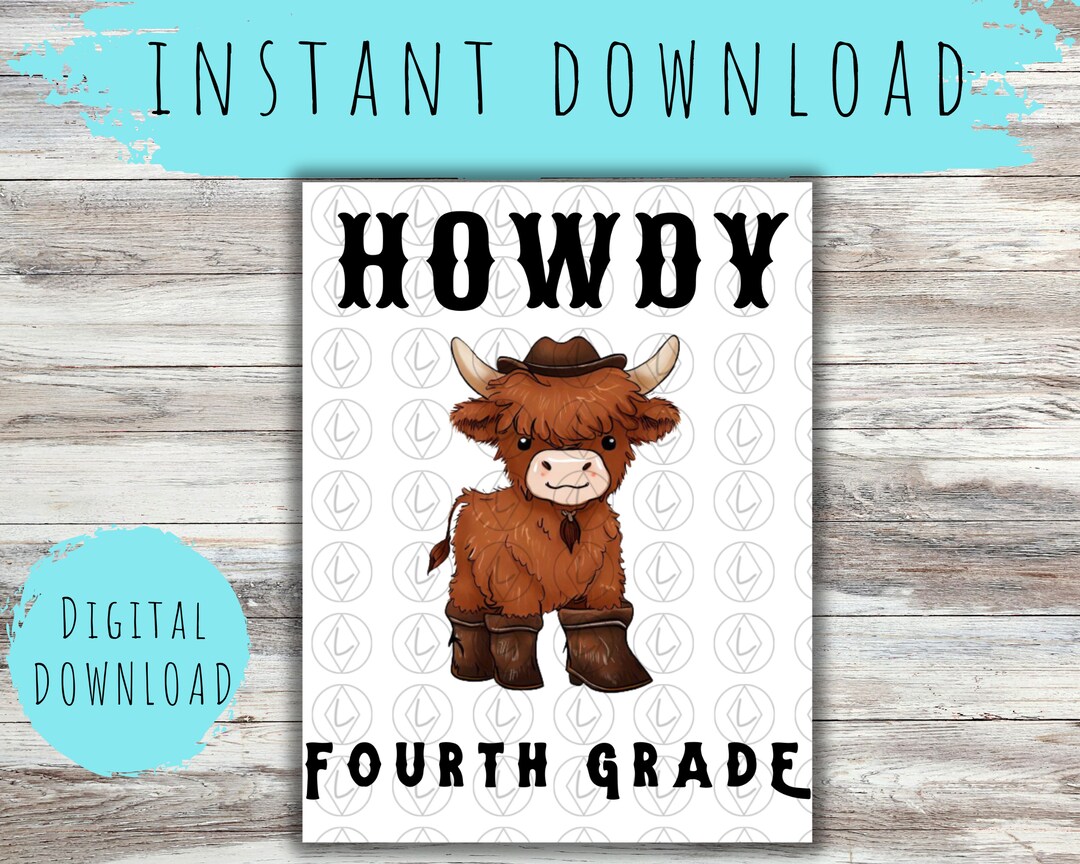 Howdy Fourth Grade Western Classroom Decor Welcome Back to School ...