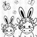 Easter Cow Coloring Pages Highland Cow Easter Printable Instant ...